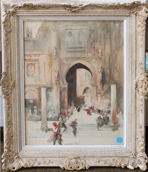 Hal Hurst | Middle Eastern gateway with busy street below | MutualArt