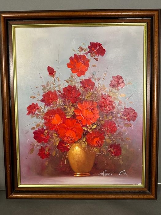 Robert Cox | still life of a vase of flowers | MutualArt
