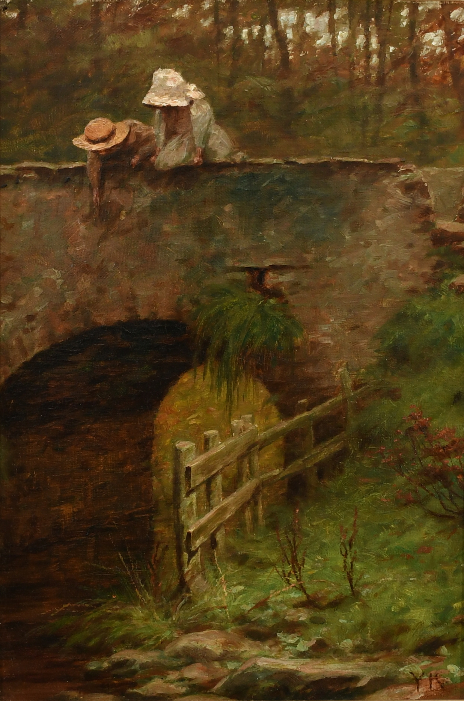 John Henry Yeend King | Children on a bridge (1855) | MutualArt