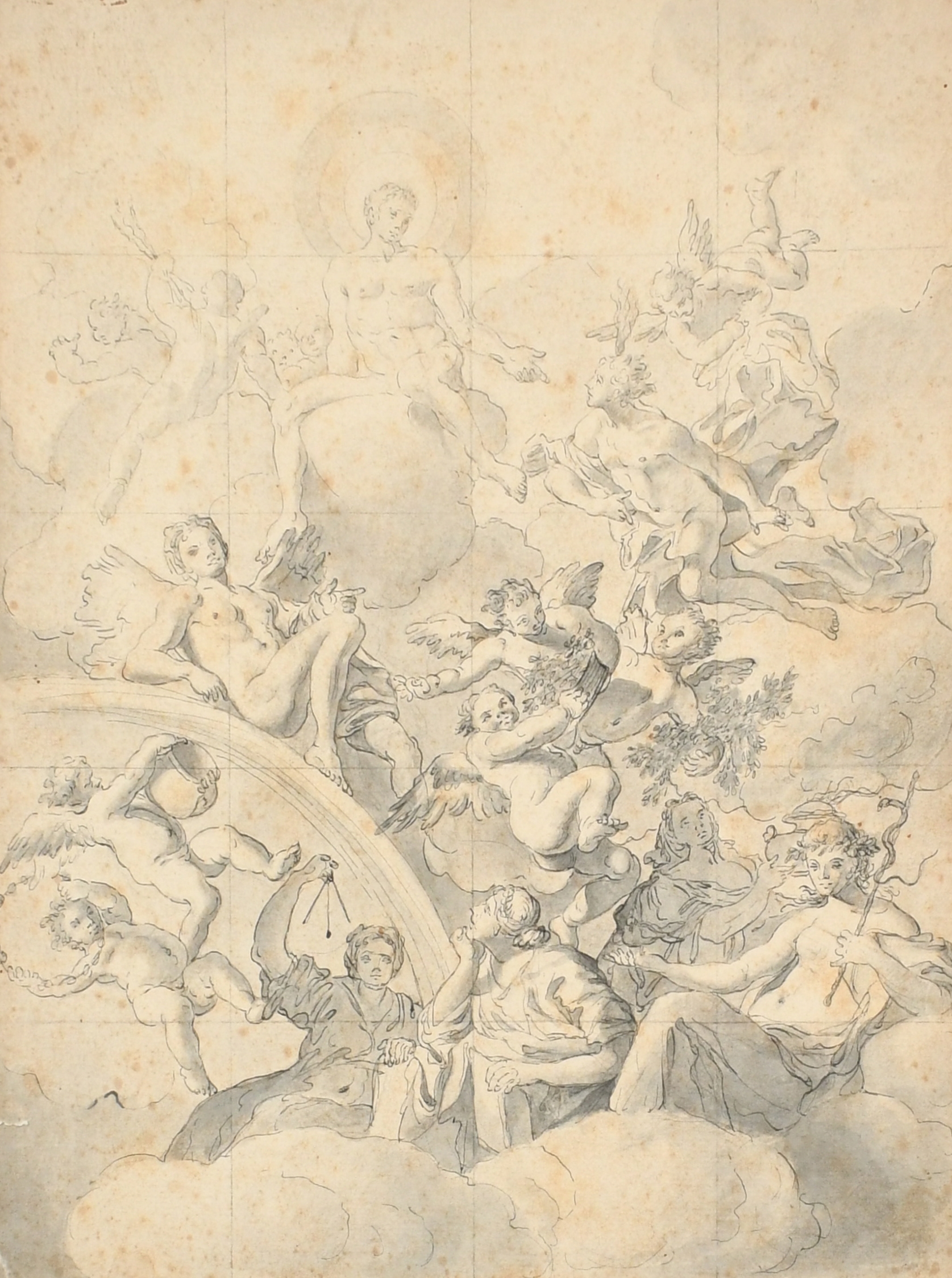 Antonio Verrio | A sketch for a mural in St George's Hall, Windsor ...