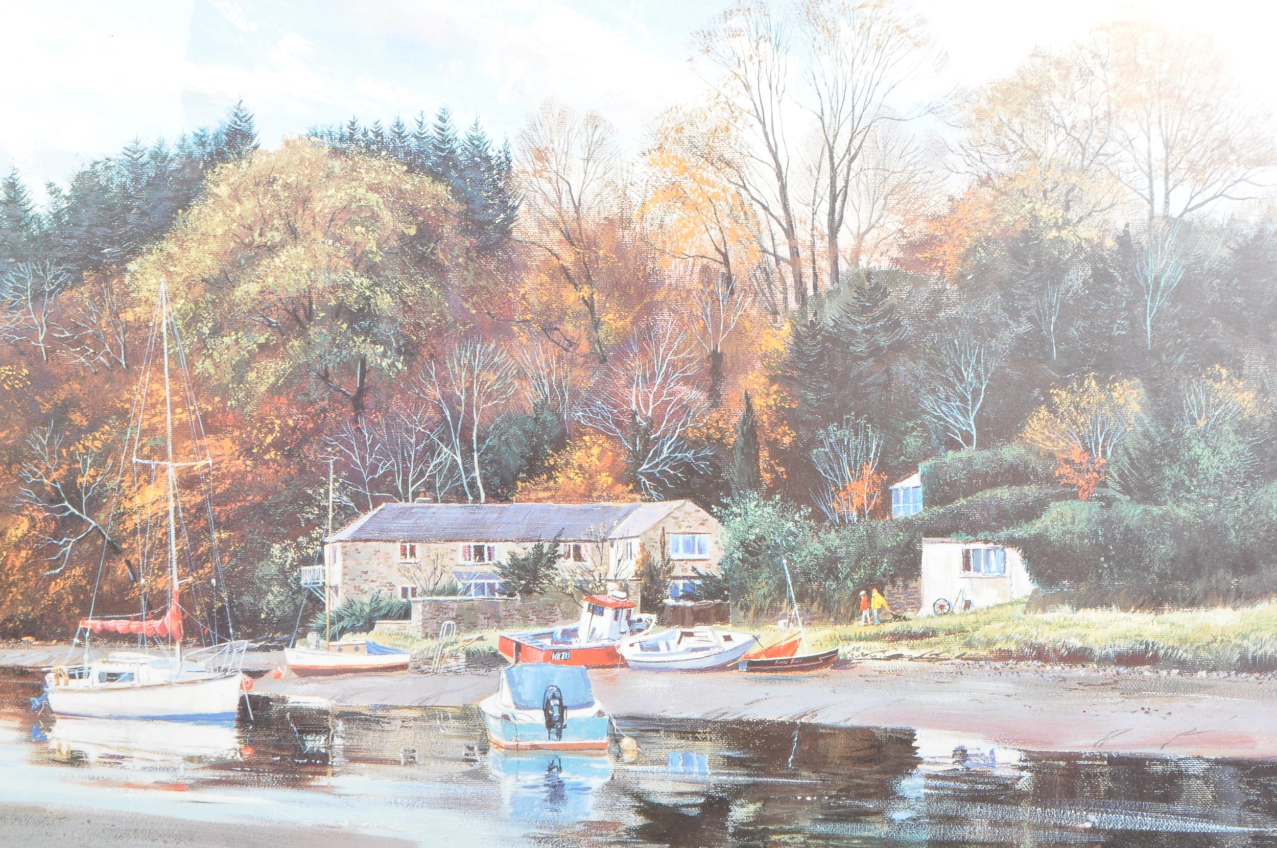 Michael D. Barnfather | an Autumnal scene in Cornwall with sailboats ...