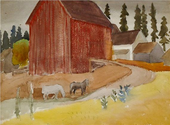 Henry Wentz | The Red Barn | MutualArt
