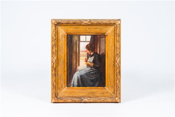 Charles Rousseau | The seamstress (1902) | MutualArt