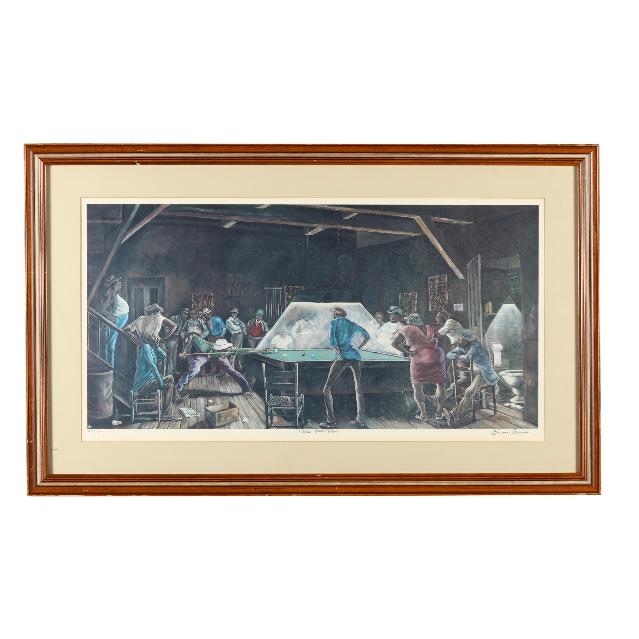 Ernie Barnes | Main Street Pool Hall (Circa 1978) | MutualArt