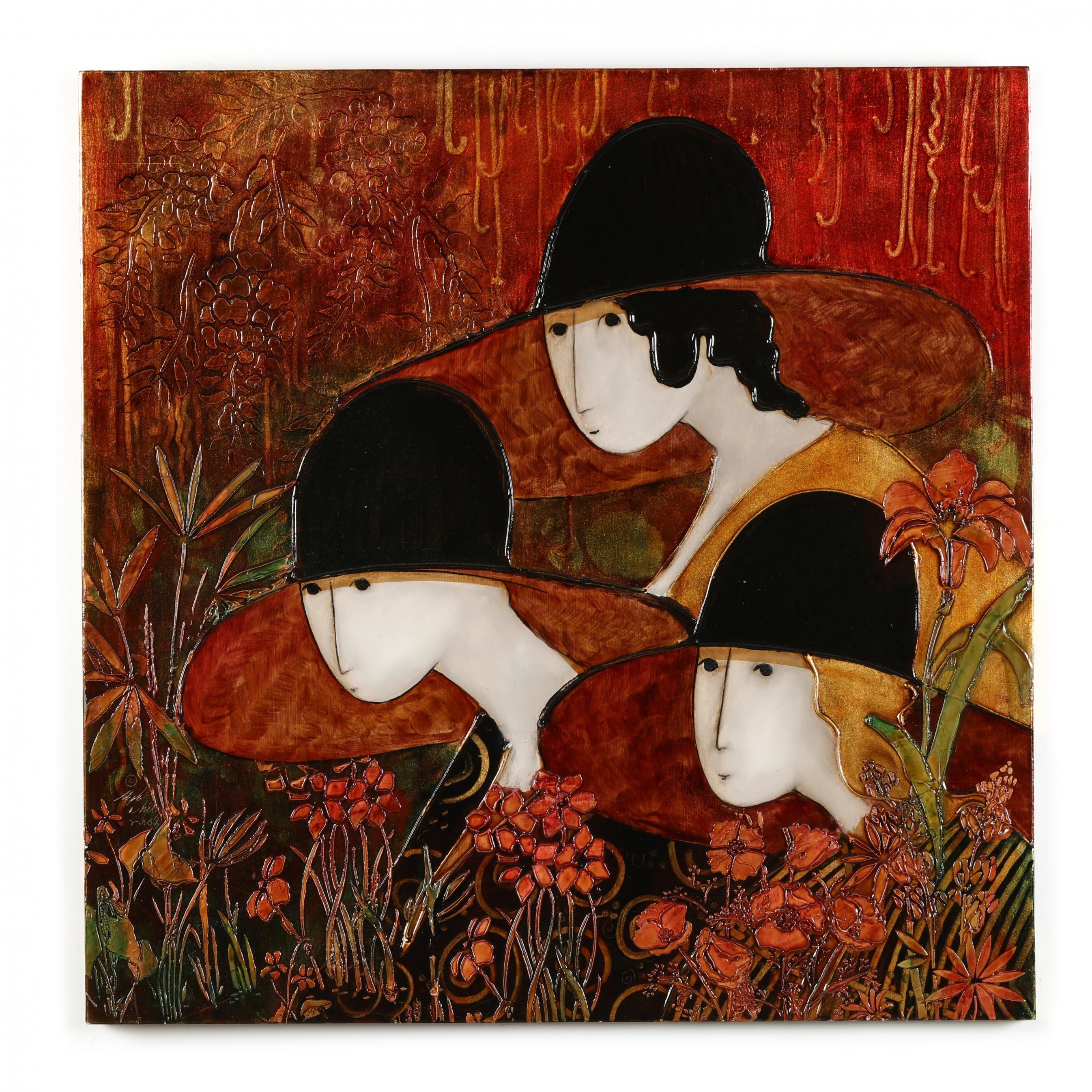 Stephen White | Three Women Wearing Hats (2006) | MutualArt