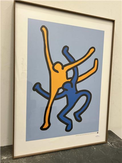 Keith Haring | Men Holding Heart | MutualArt