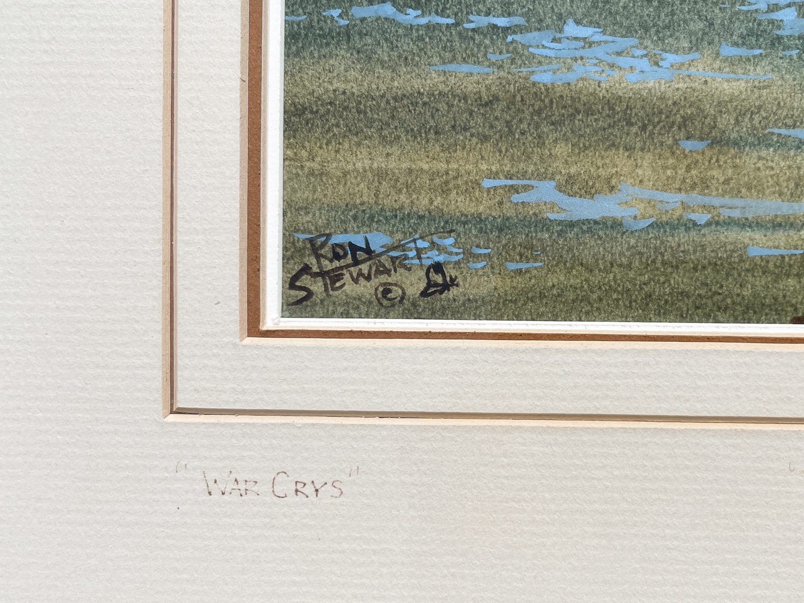 Ron Stewart | War Cries'', depicts Three Native American Warriors on ...