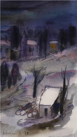 Albert Hennig | Winternacht (1970) | MutualArt