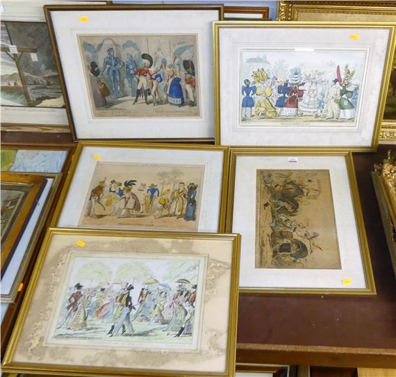 George Cruikshank | The Comforts of the Cabriolet! | MutualArt