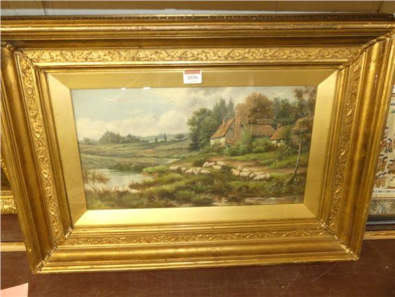 Henry John Livens | Sheep grazing in a landscape | MutualArt