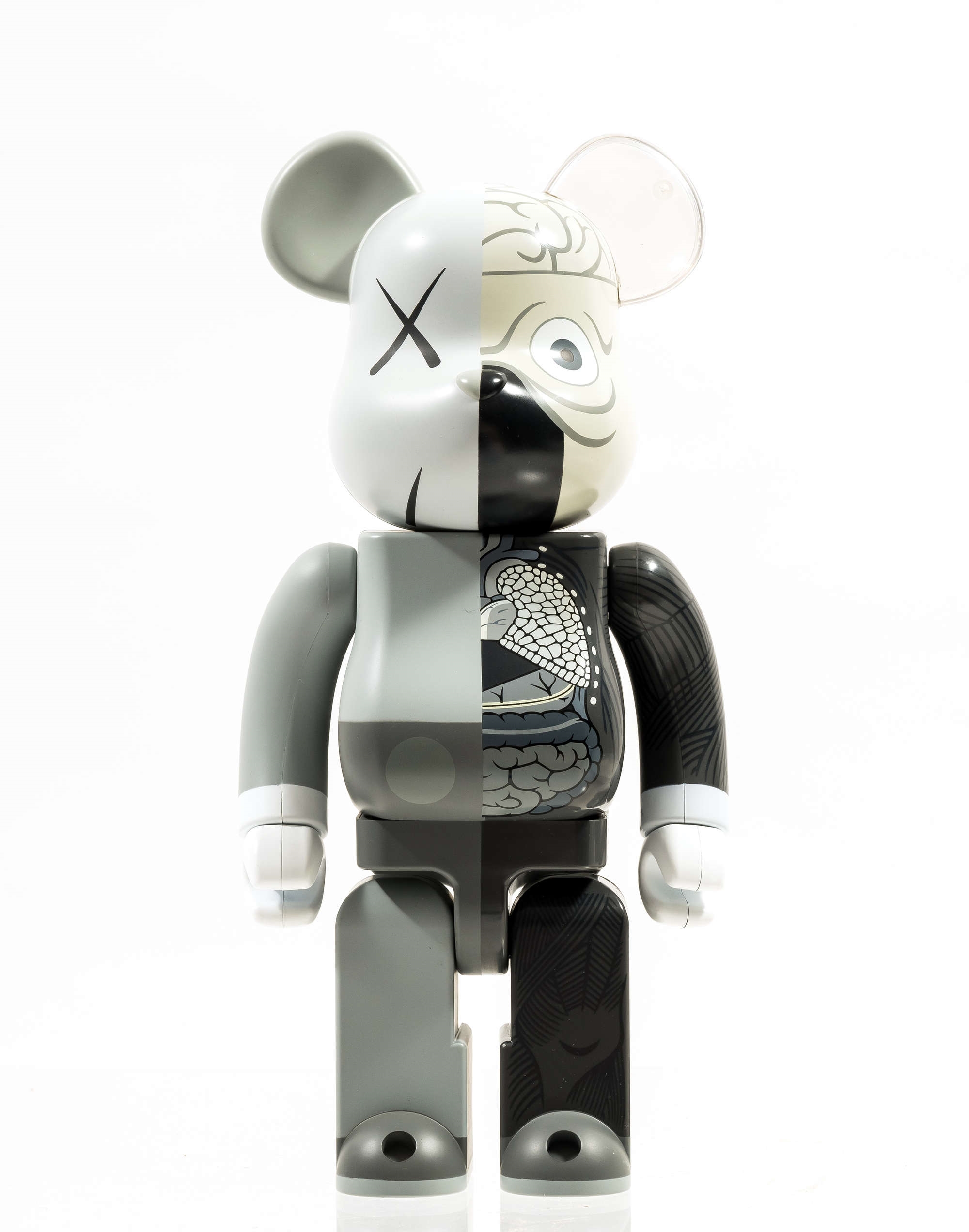 KAWS | OriginalFake Dissected Bearbrick Companion 400% (Grey) (2010) | MutualArt
