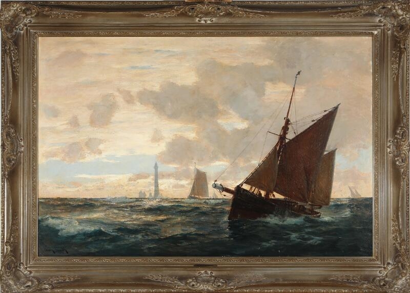 Erwin Gunter | Seascape with sailing ships | MutualArt