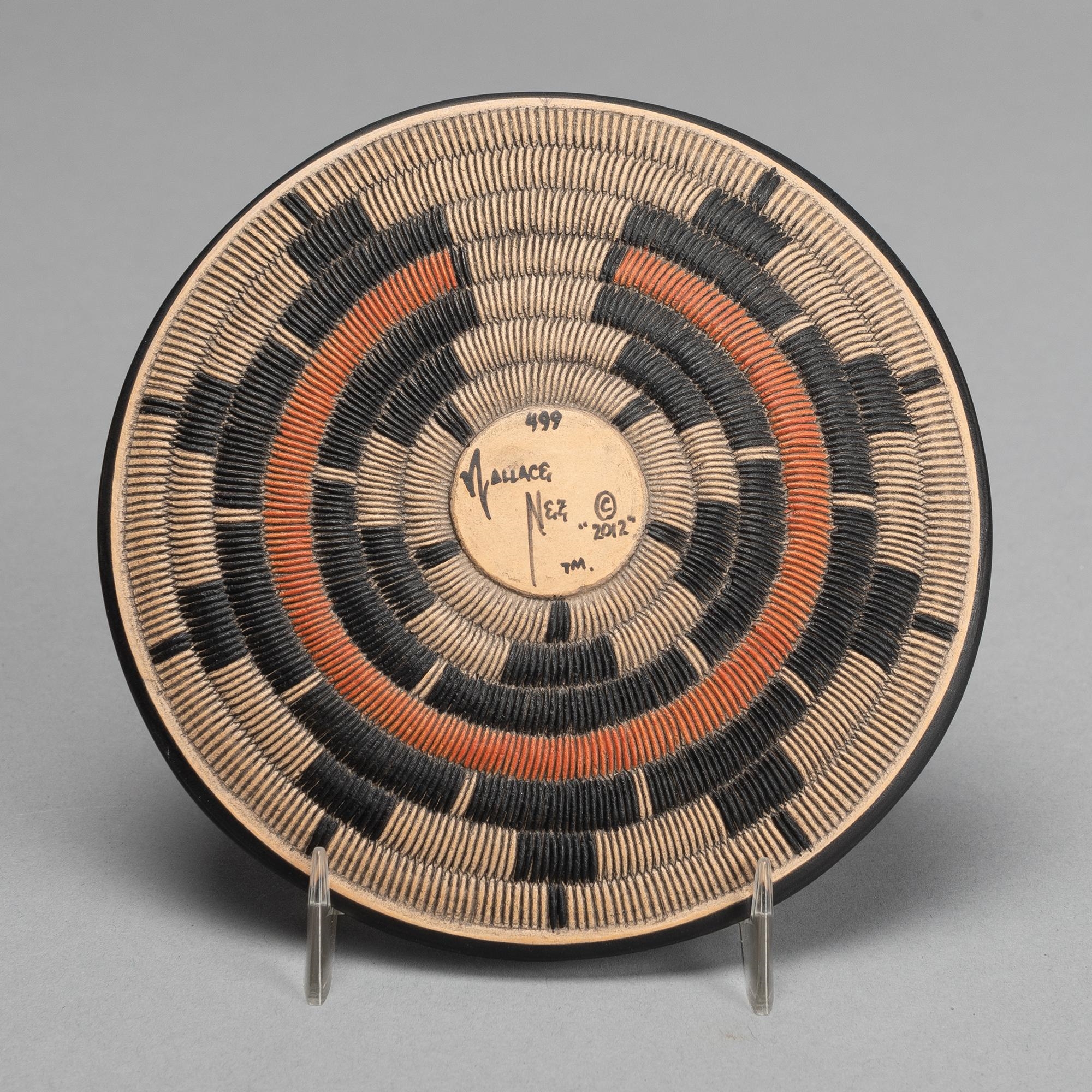 Wallace Nez | Black Dish with Elk (2012) | MutualArt