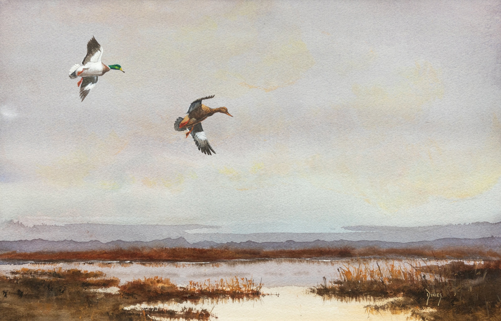 Bruce Dines | Delta Country Ducks | MutualArt
