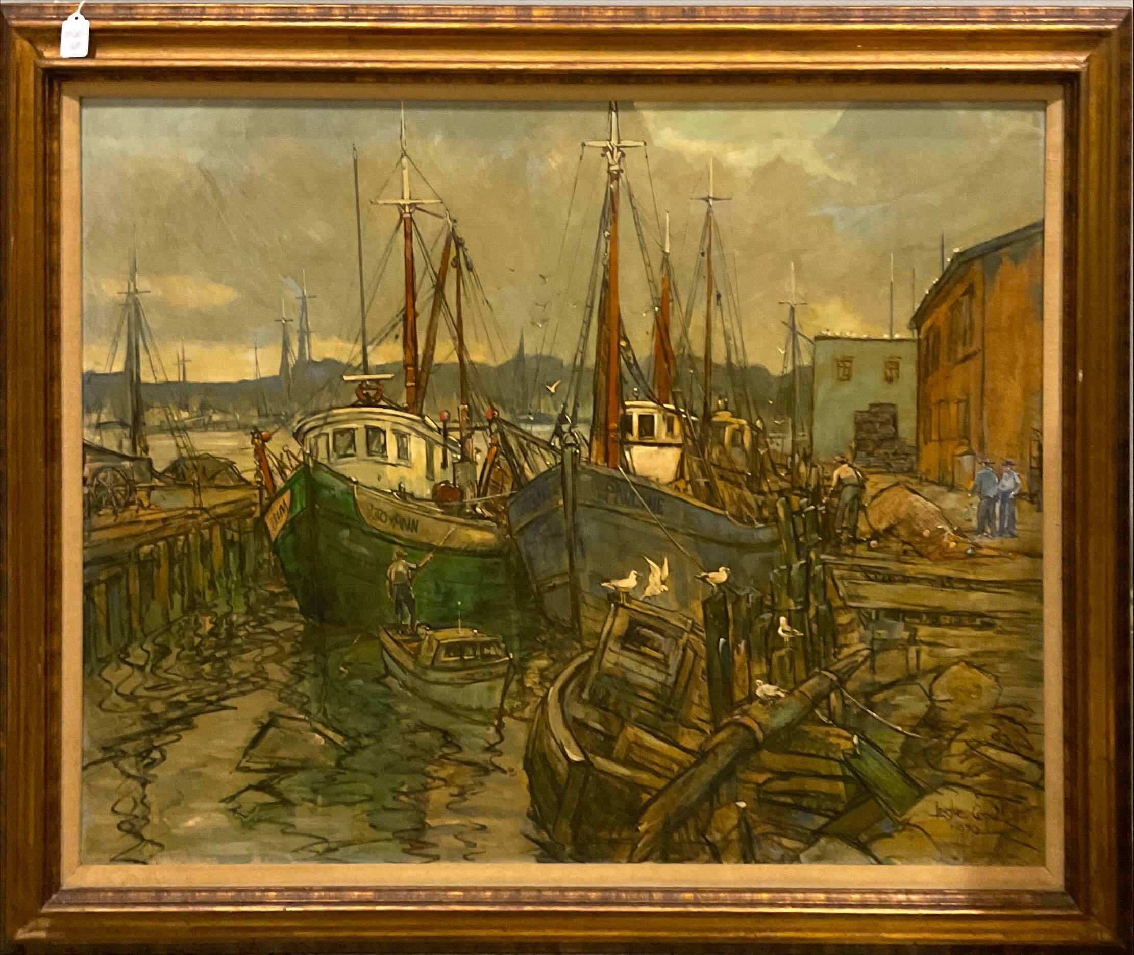 Leslie Cope | Harbor Scene (1970) | MutualArt