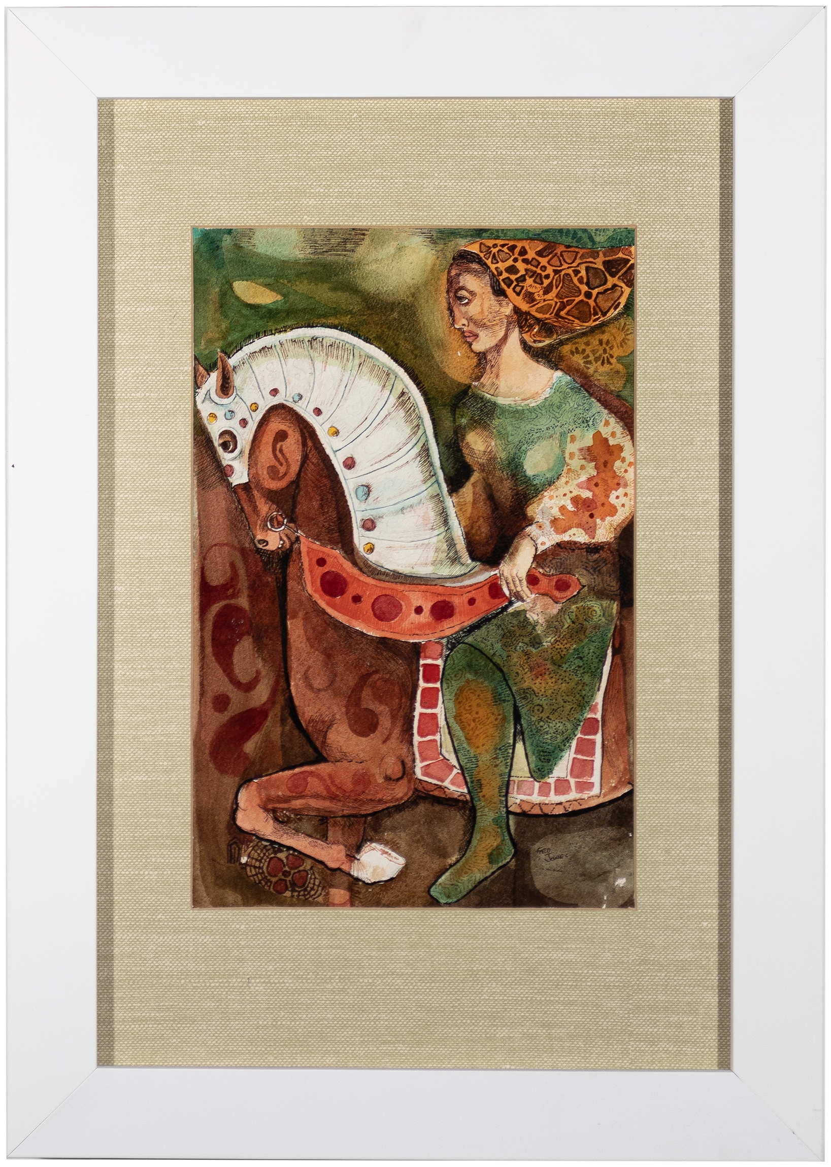 Frederick D. Jones | Woman on a Horse (Circa 1950) | MutualArt