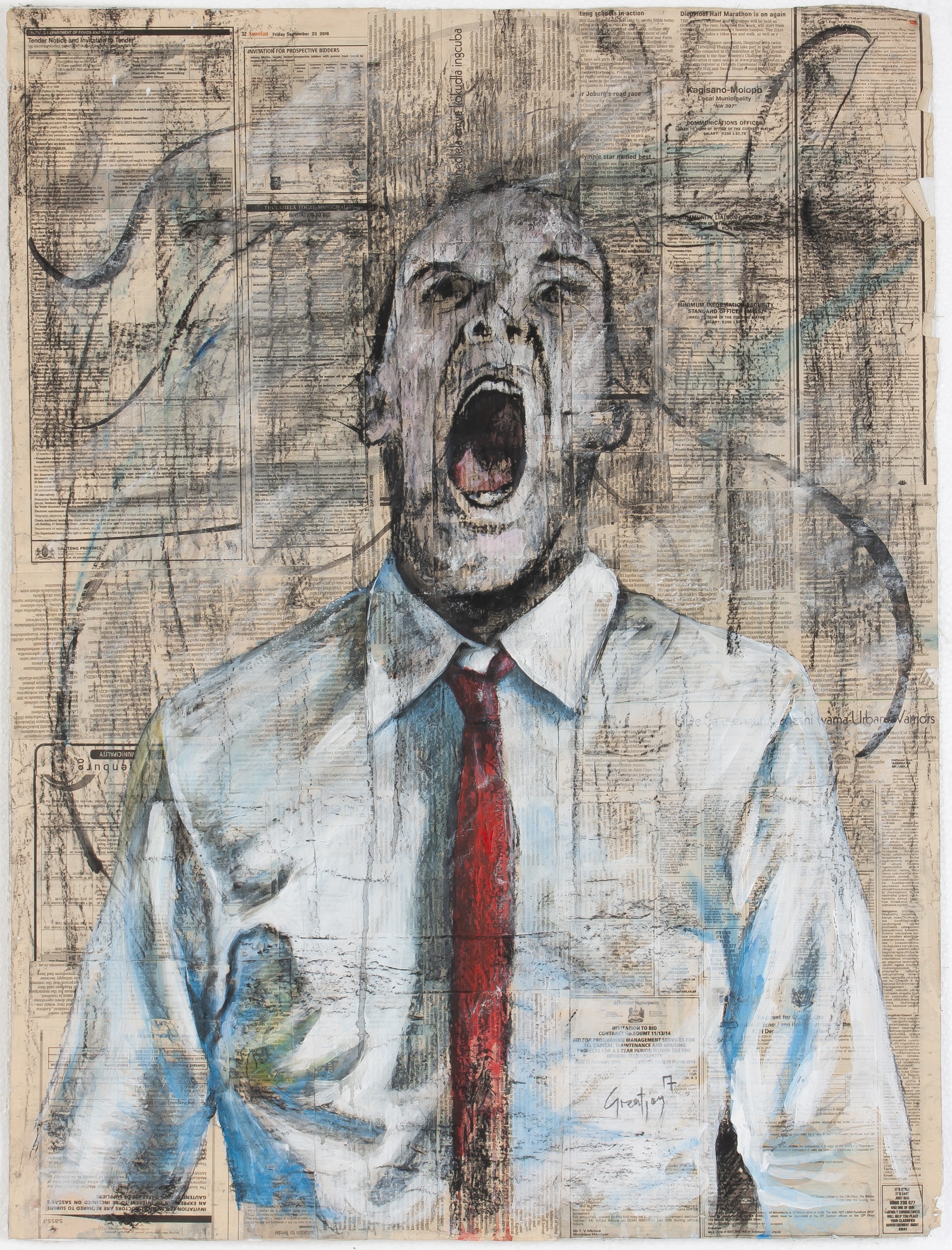 Screaming Person Painting