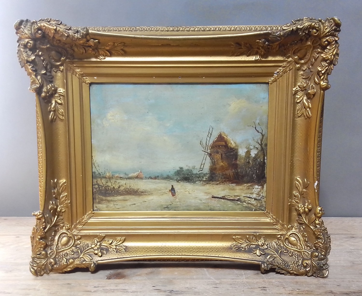 David Cox Sr. | landscape with windmill and figure | MutualArt