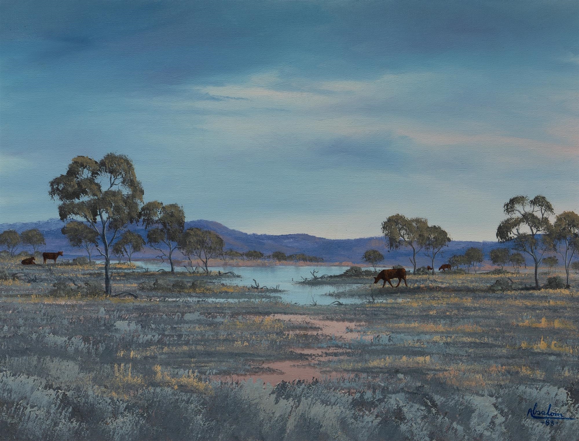 Jack Absalom | Cattle Watering (1983) | MutualArt