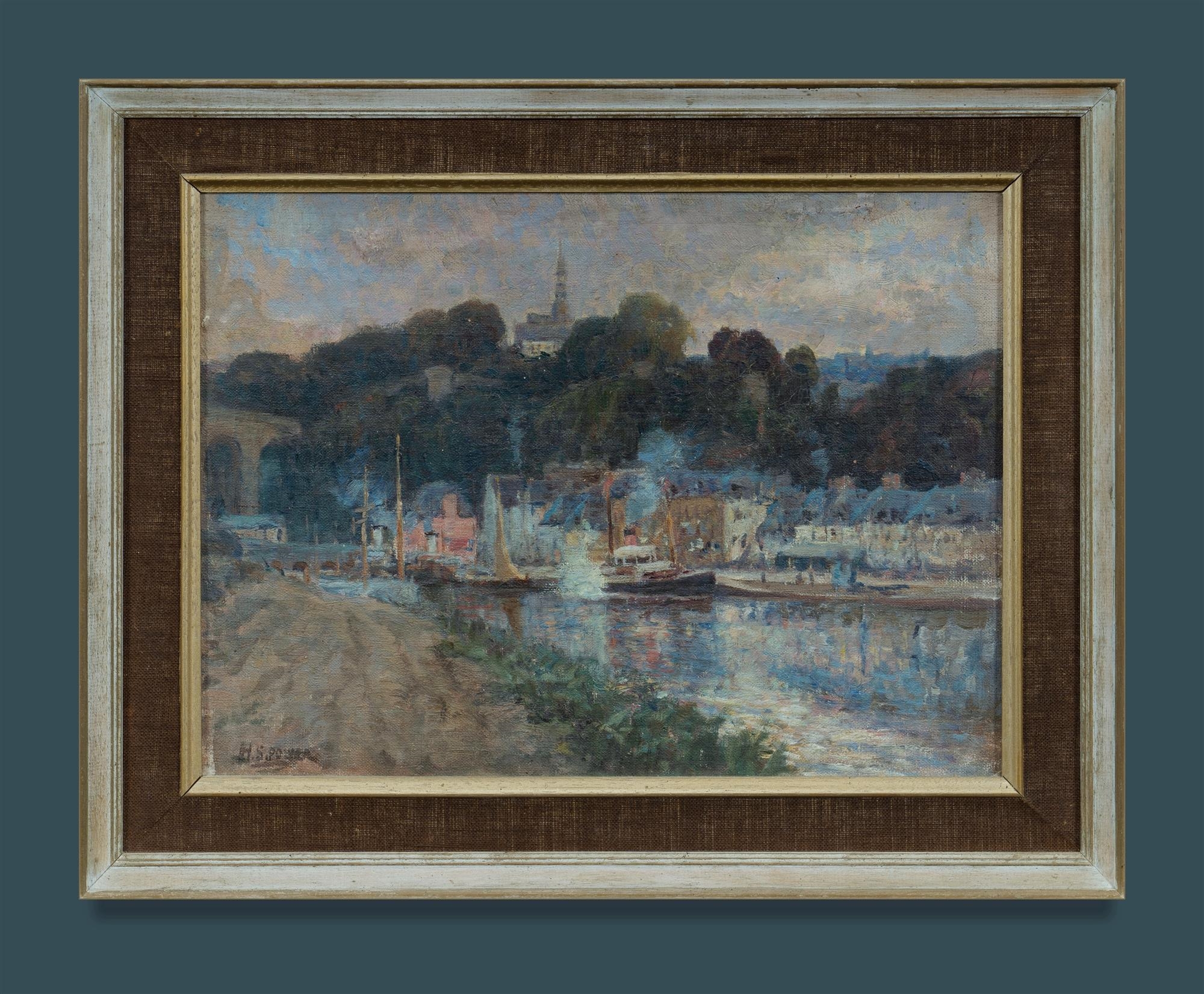 Harold Septimus Power | River Town with Viaduct | MutualArt