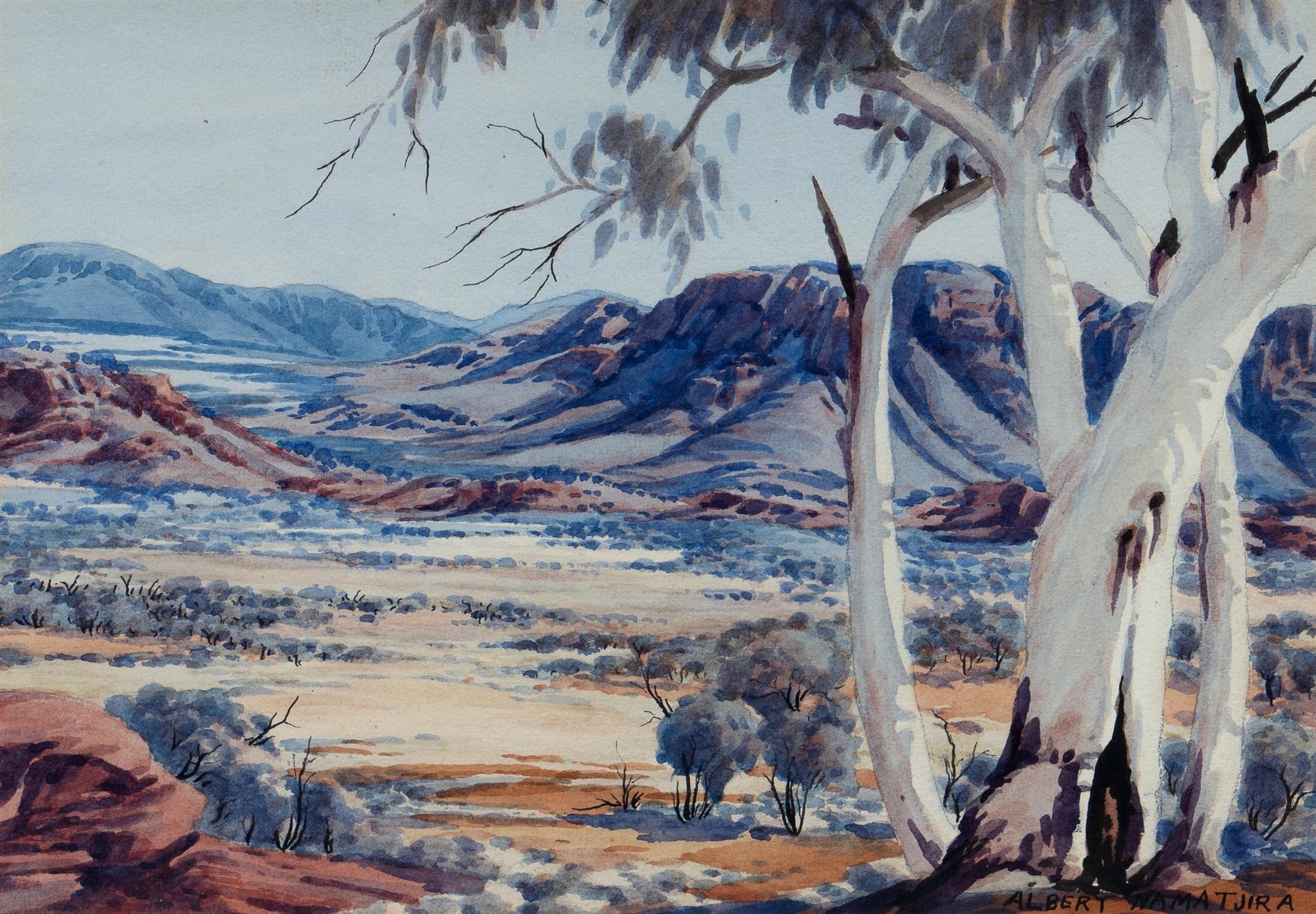 Albert Namatjira | West from Simpsons Gap | MutualArt