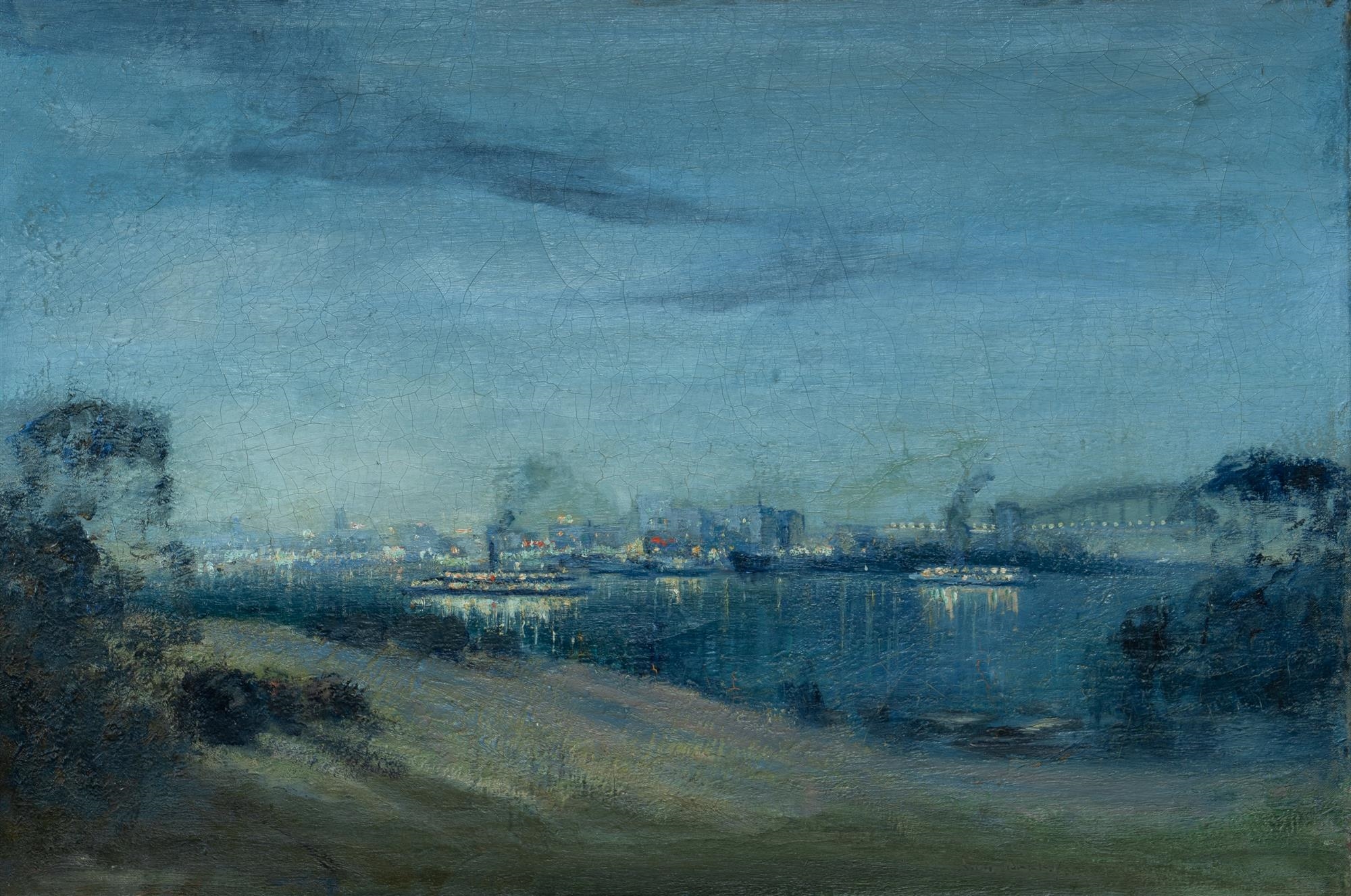 John Banks | Sydney Harbour and Bridge Nocturne (1931) | MutualArt