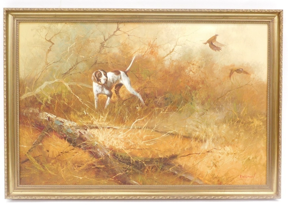 Eugene Kingman | Pointer flushing up game birds | MutualArt