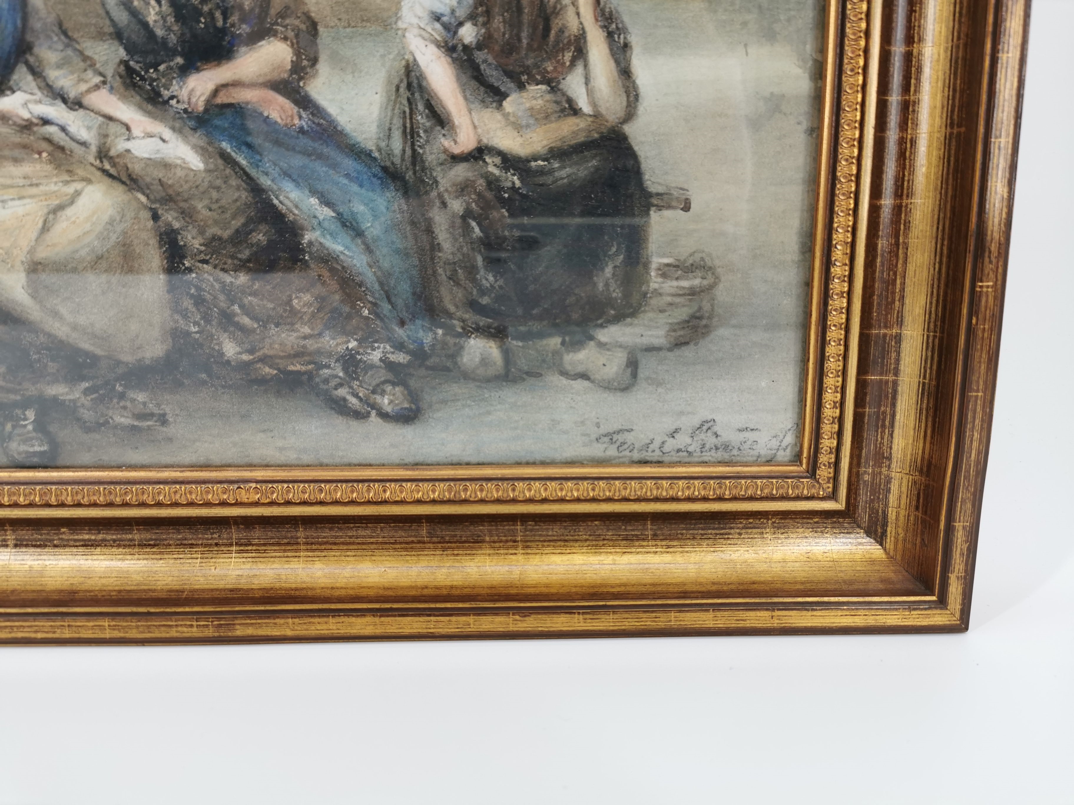 Ferdinand Ernst Lintz | Auf einer Parkbank rastende niederländische ...