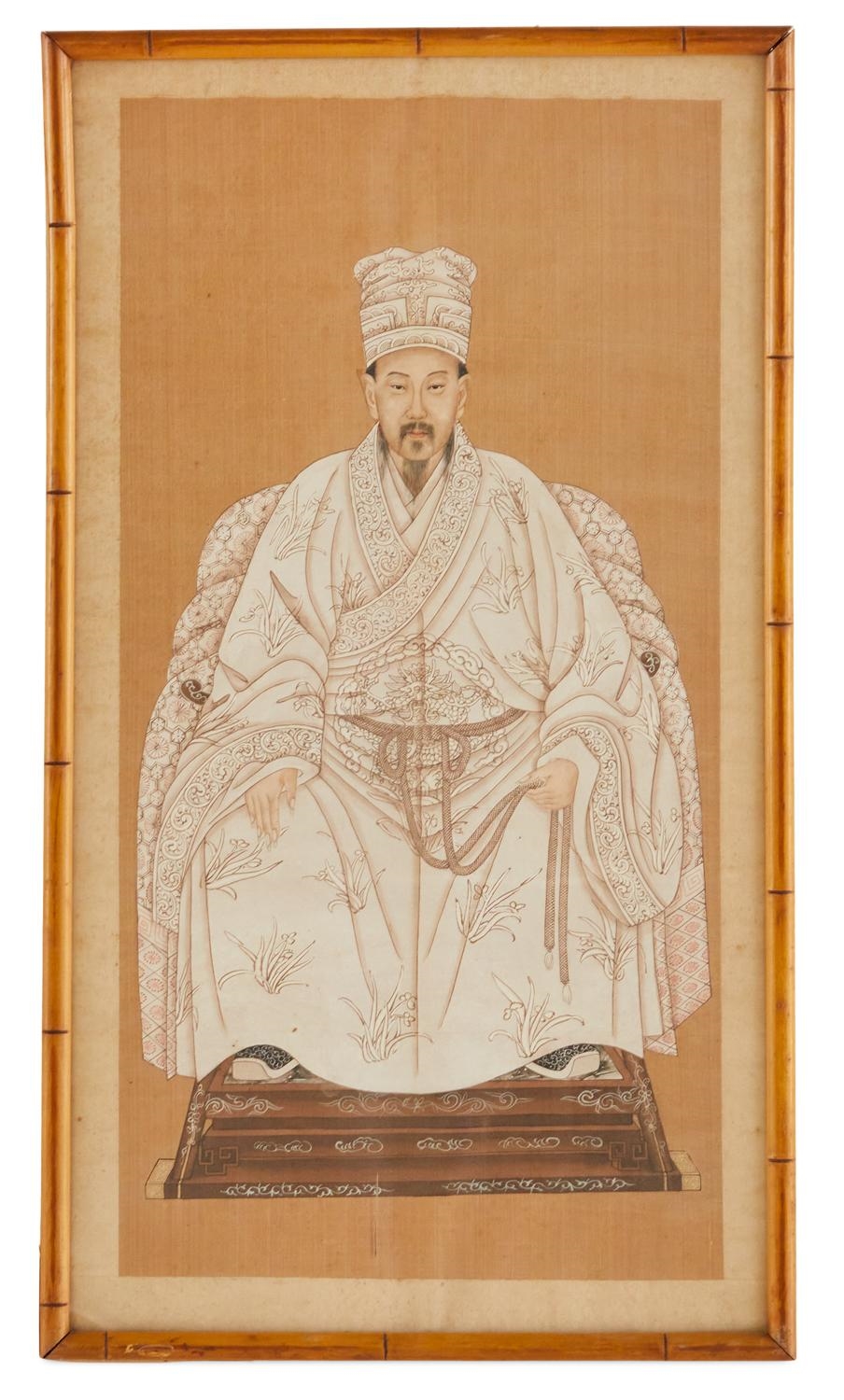 Chinese School, 20th Century | Small Pair of Chinese Ancestor Portraits ...