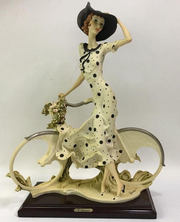 Giuseppe Armani | Florence Figurine, Lady With Bike | MutualArt