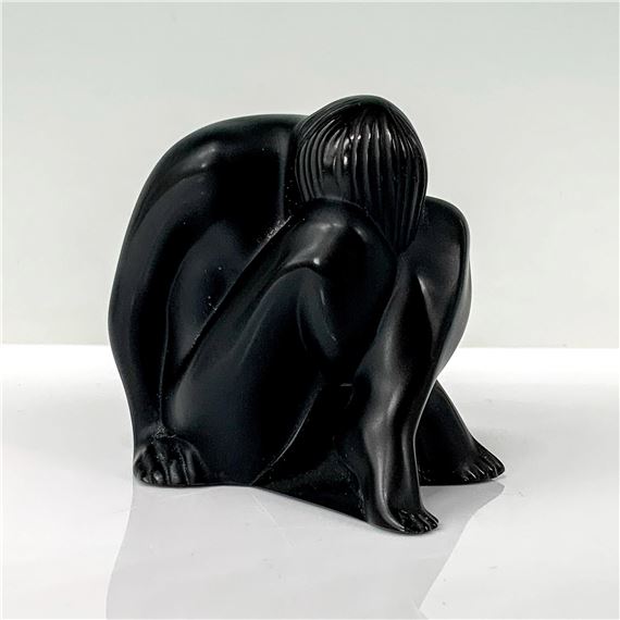 Marie-Claude Lalique | Lalique Black Crystal Nu Reve Figure | MutualArt