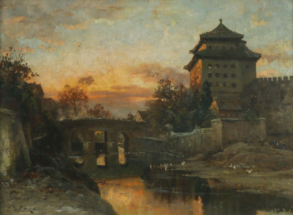 Carl Wuttke | Golf von Neapel im Abendlicht (1881) | MutualArt