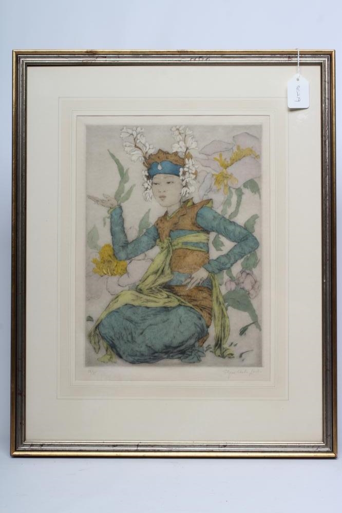 Elise Ashe Lord | Portrait of a Seated Young Thai Dancer | MutualArt