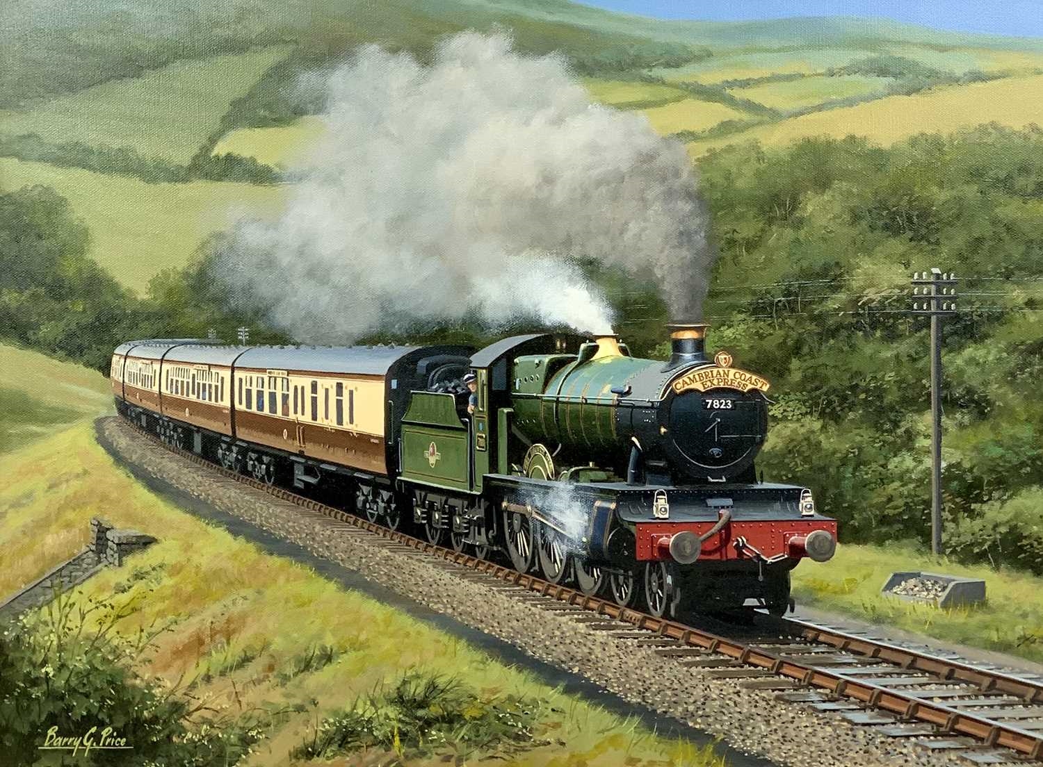 Barry G. Price | Cambrian Coast Express 7823 under full steam | MutualArt
