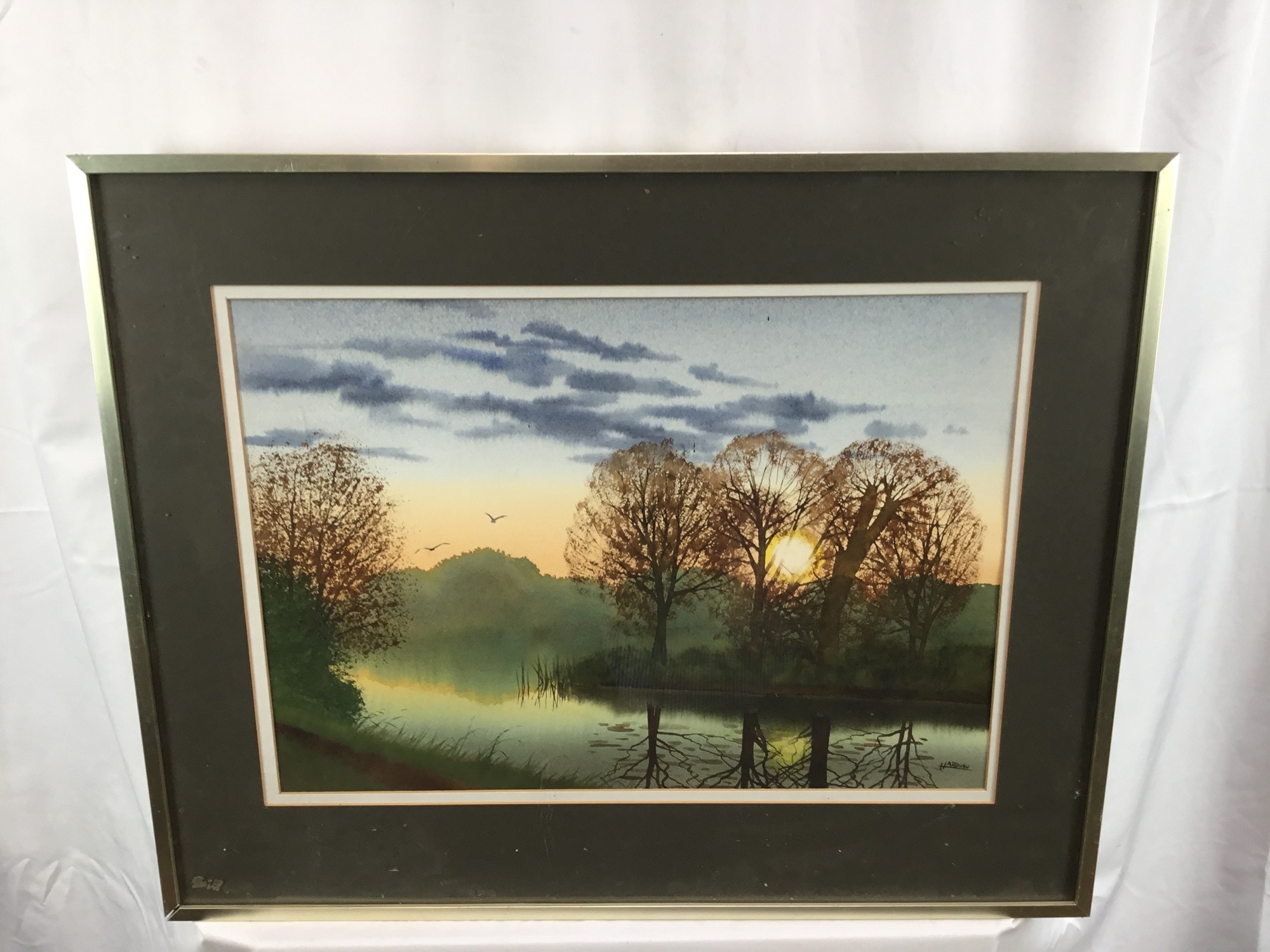 Douglas Haddow | lake scenes with birds in flight | MutualArt