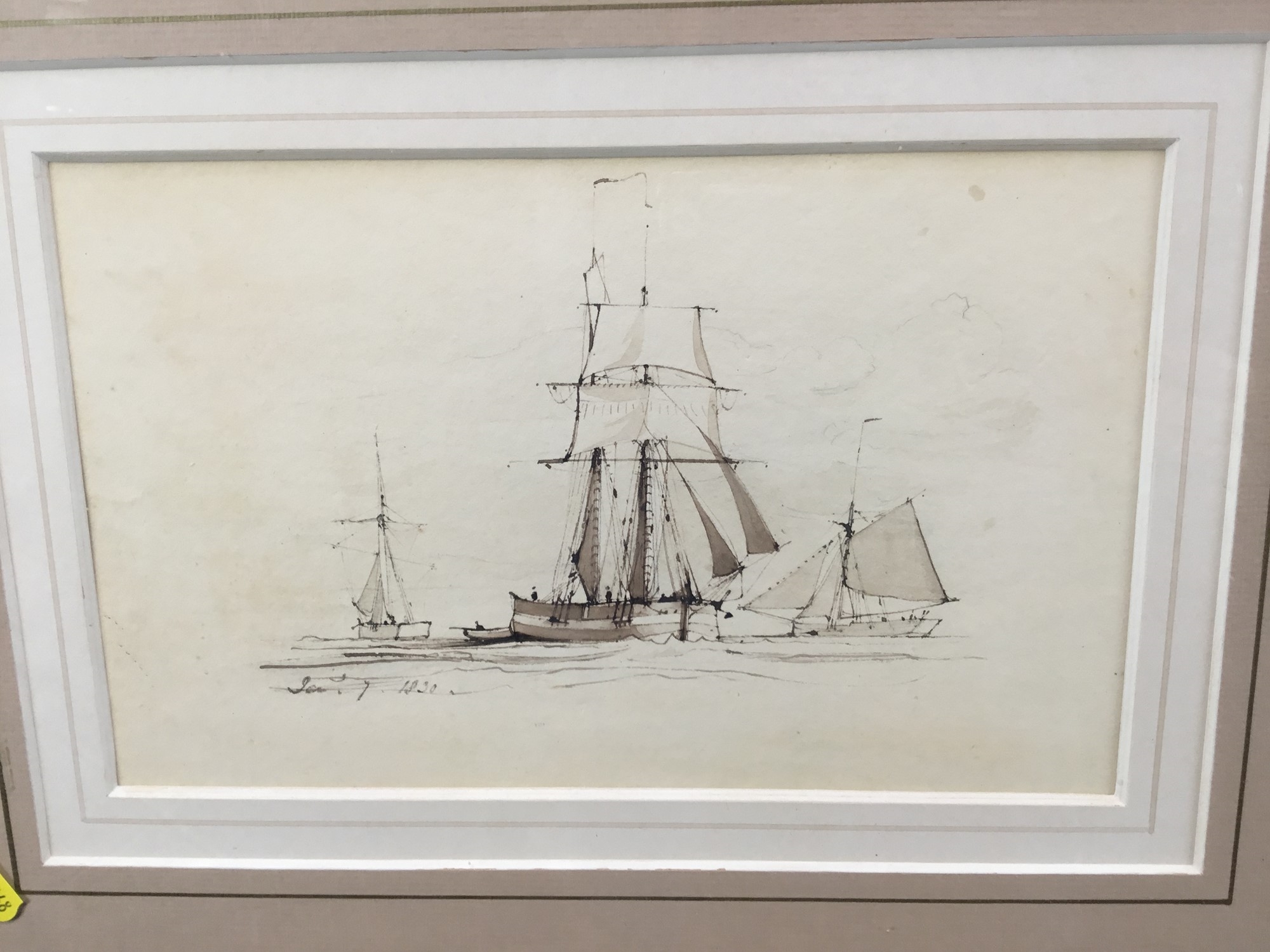 Calvert Richard Jones | watercolour study of ships at sea (1930 ...
