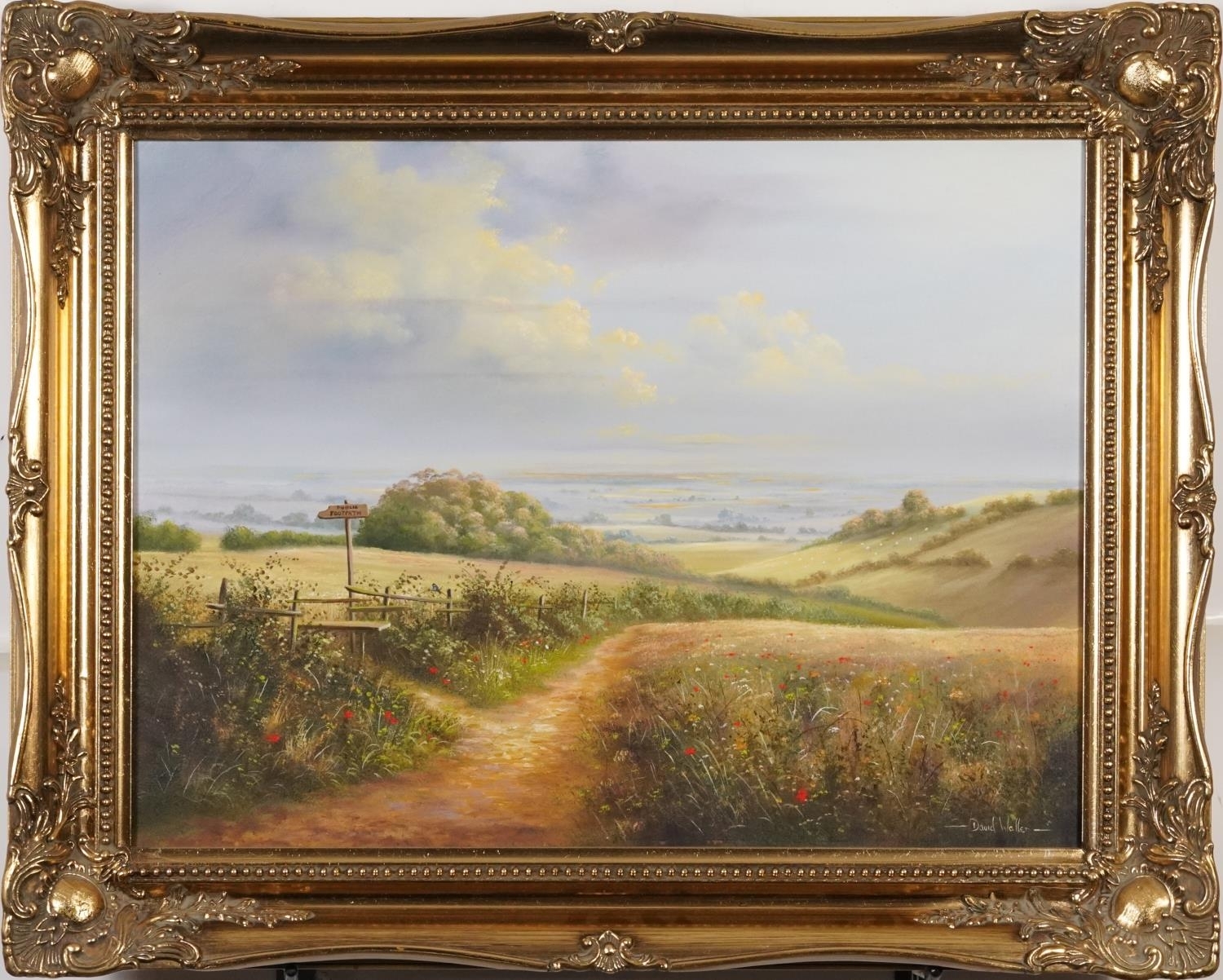 David Waller | Landscape with public footpath | MutualArt