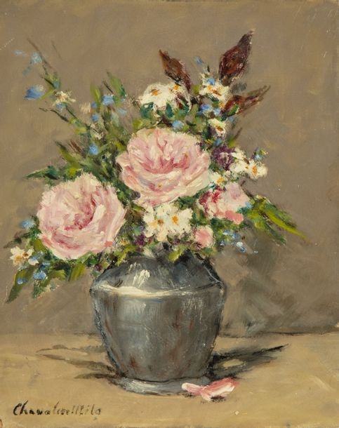 Emile Louis Auguste Chevalier-Milo | Bunch of flowers | MutualArt
