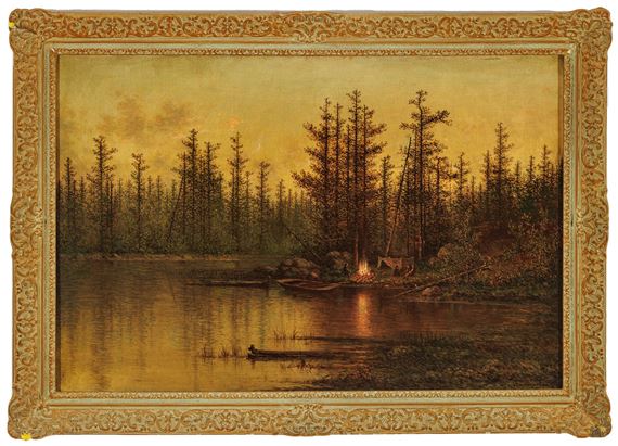 John Olson Hammerstad | Riverside Encampment In The Early Evening (19 ...