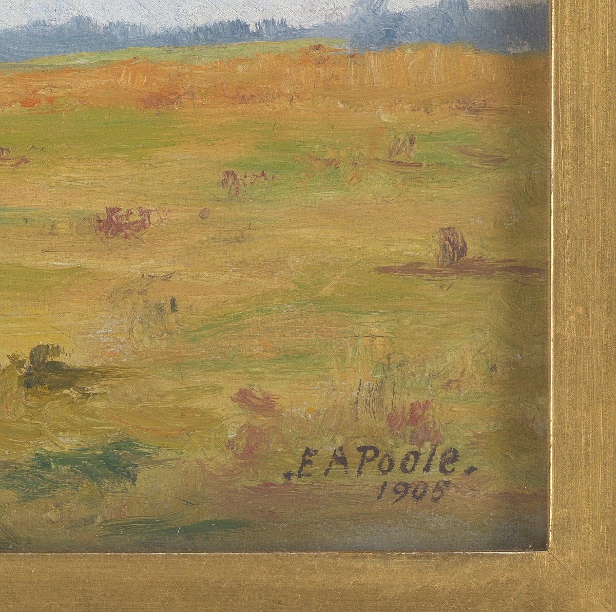 Eugene Alonzo Poole | Pastoral Landscape with Trees and Tunks (1905 ...