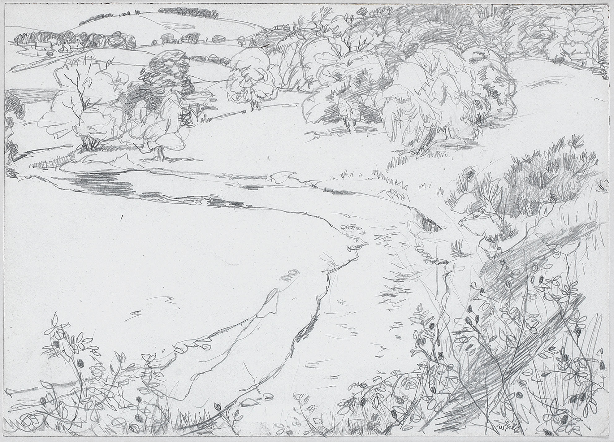 Sir William George Gillies | Borders Landscape, 1955 | MutualArt