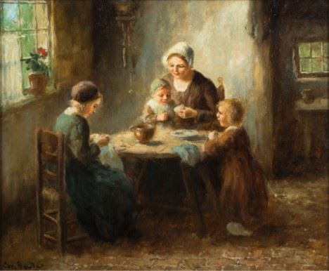 Cornelis Bouter | Interior with Family | MutualArt