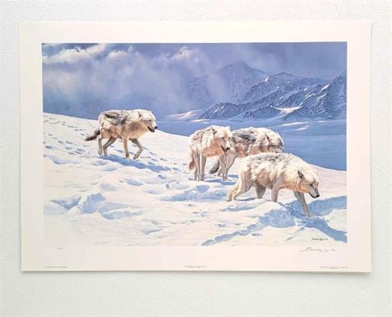 John Seerey-Lester | Racing The Storm - Arctic Wolves | MutualArt