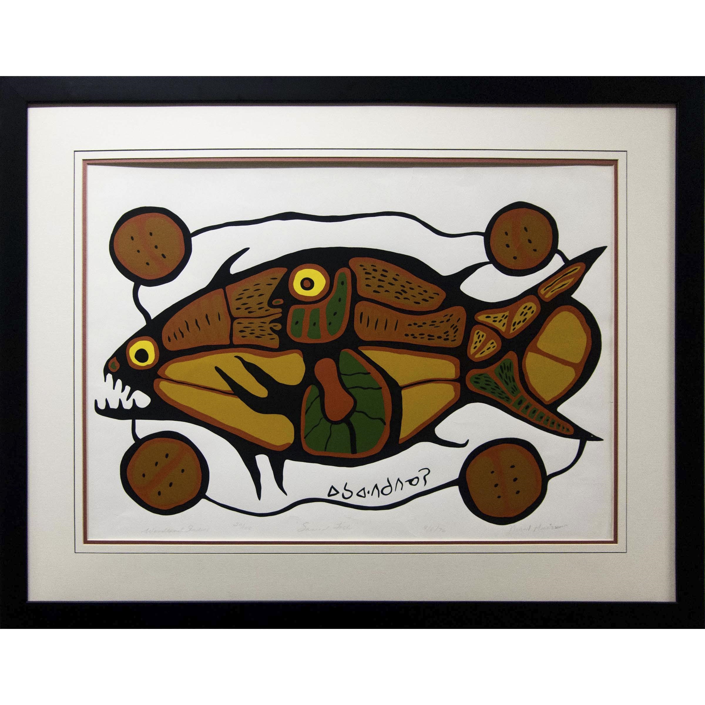 Norval Morrisseau | Two birds and Butterfly | MutualArt