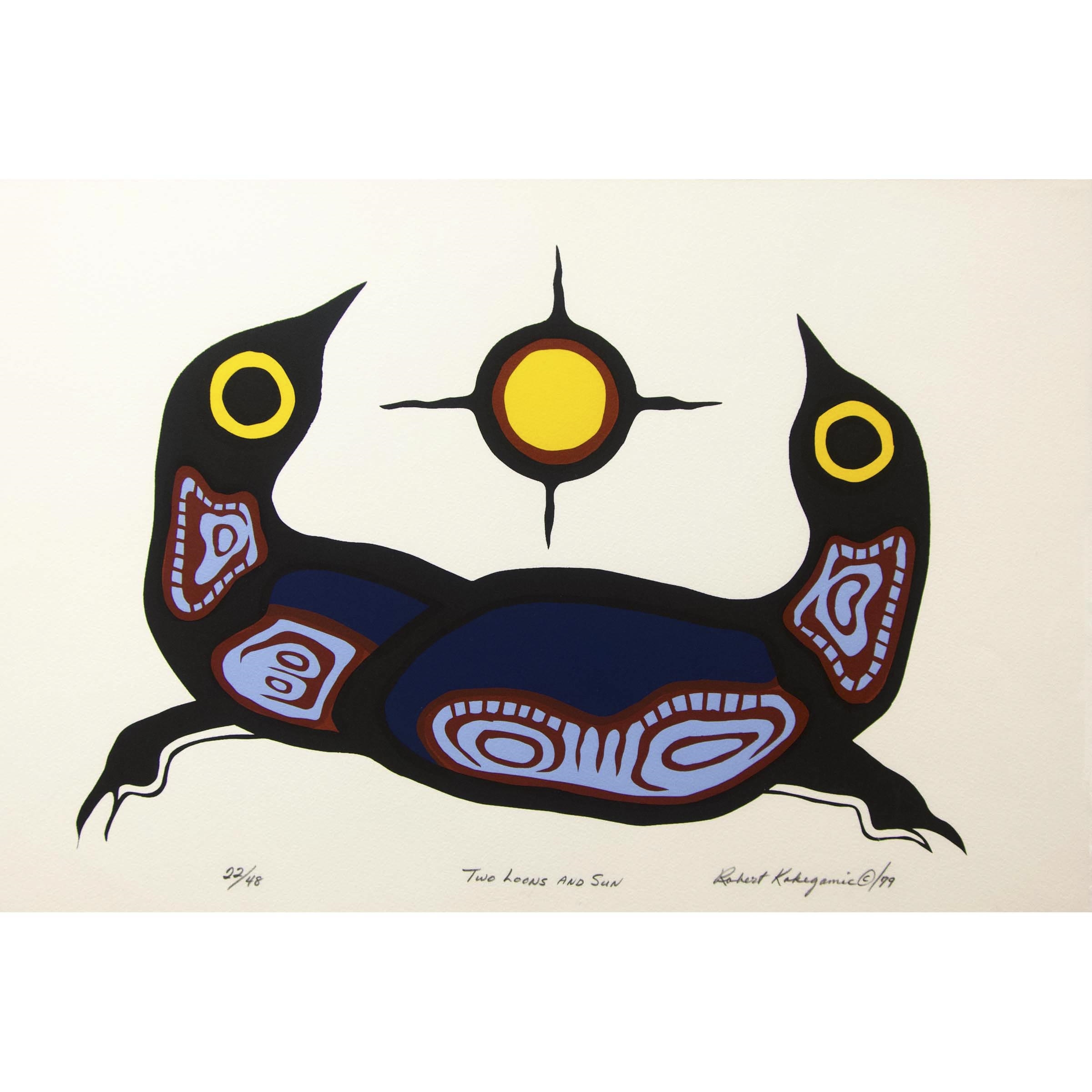 Robert Kakegamic | TWO LOONS AND SUN & DANCING LITTLE DUCKS (80 ...