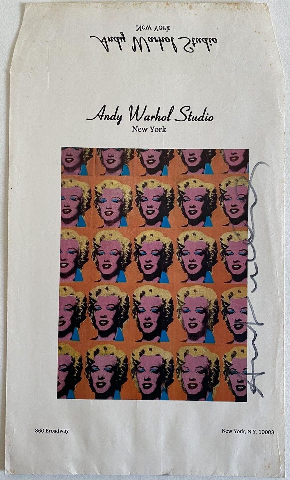 Andy Warhol | Andy Warhol Studio Envelope | MutualArt