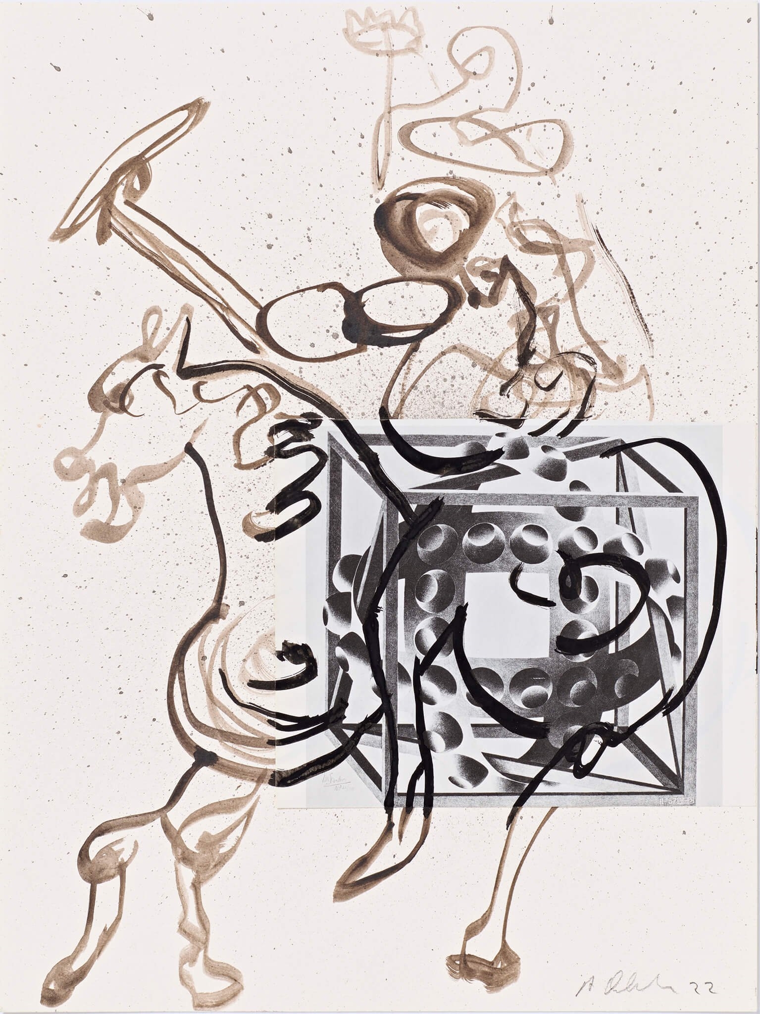 Albert Oehlen | Salvador Dalí bringt seinem Pferd das Rechnen bei (2022 ...