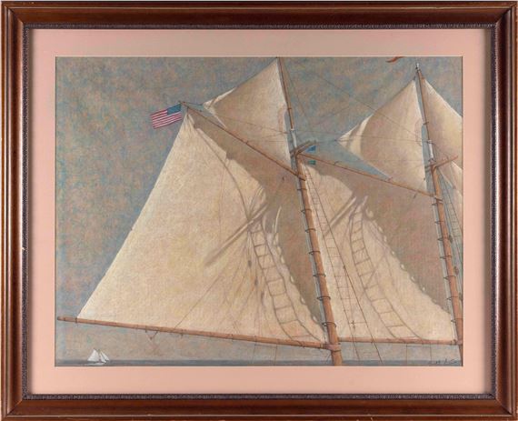 Gerard F. Smith | Sails, masts and an American flag. | MutualArt