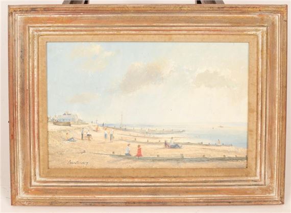 Jack Pountney | Jack Pountney (1921-1997)/Beach Scene/oil on board ...