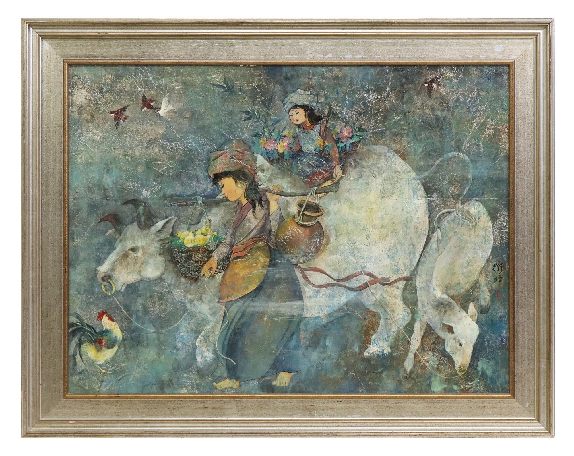 Dominic Toming Cheng | Two Women with Oxen | MutualArt